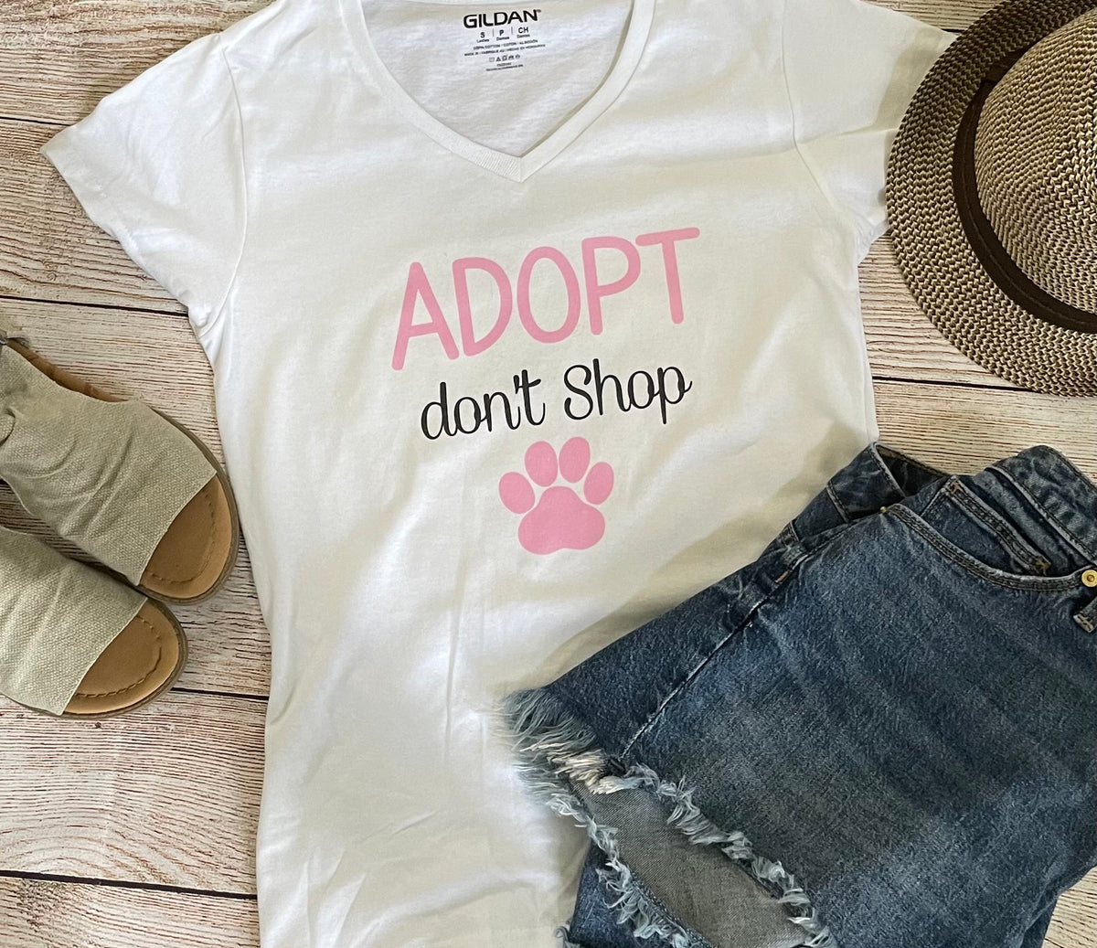 Adopt Don't Shop shirt, custom t-shirts, Animal adoption tees – Teeter Totz